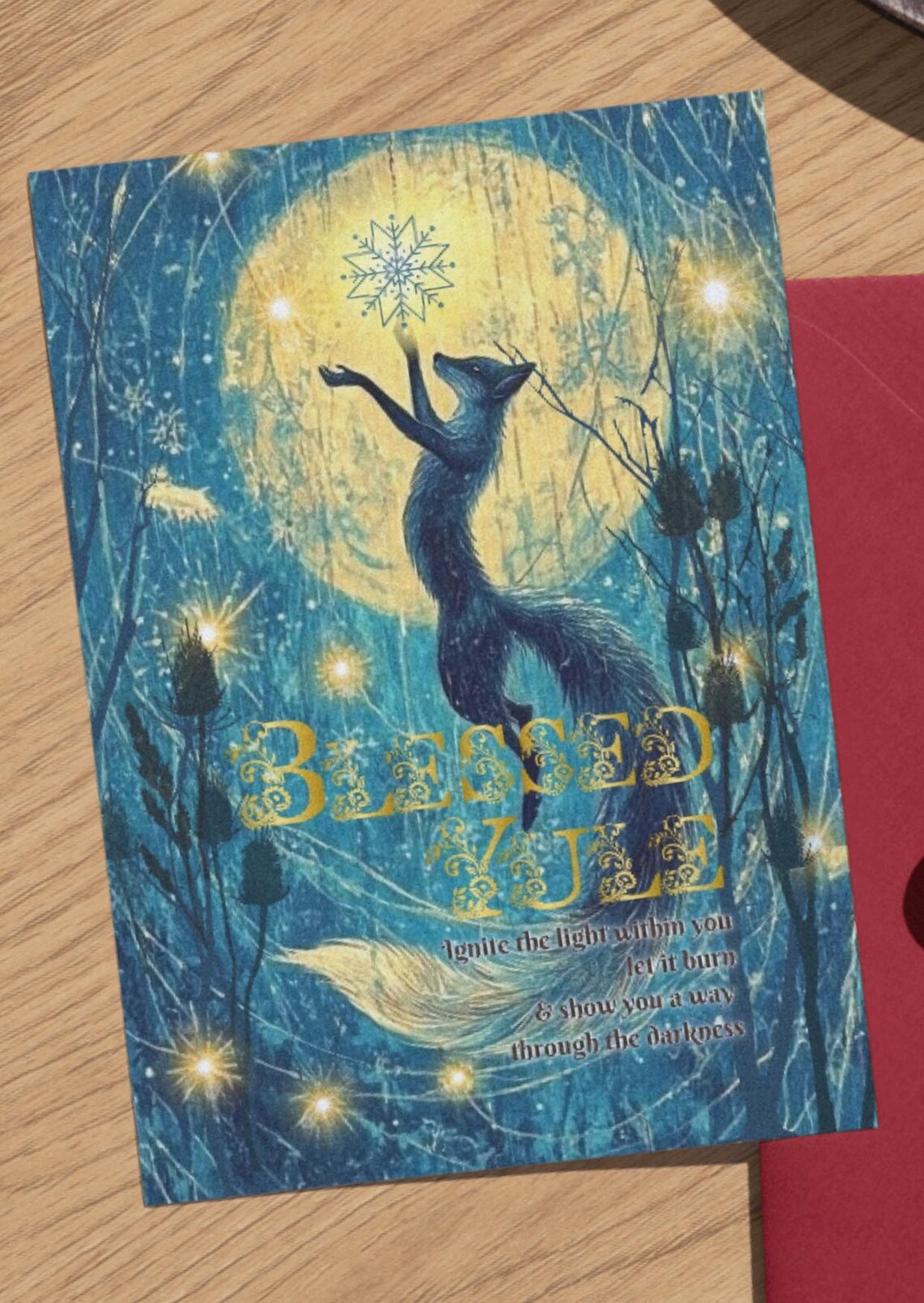 Instant Printable Digital Yule Greeting Card, Winter Solstice Card ...