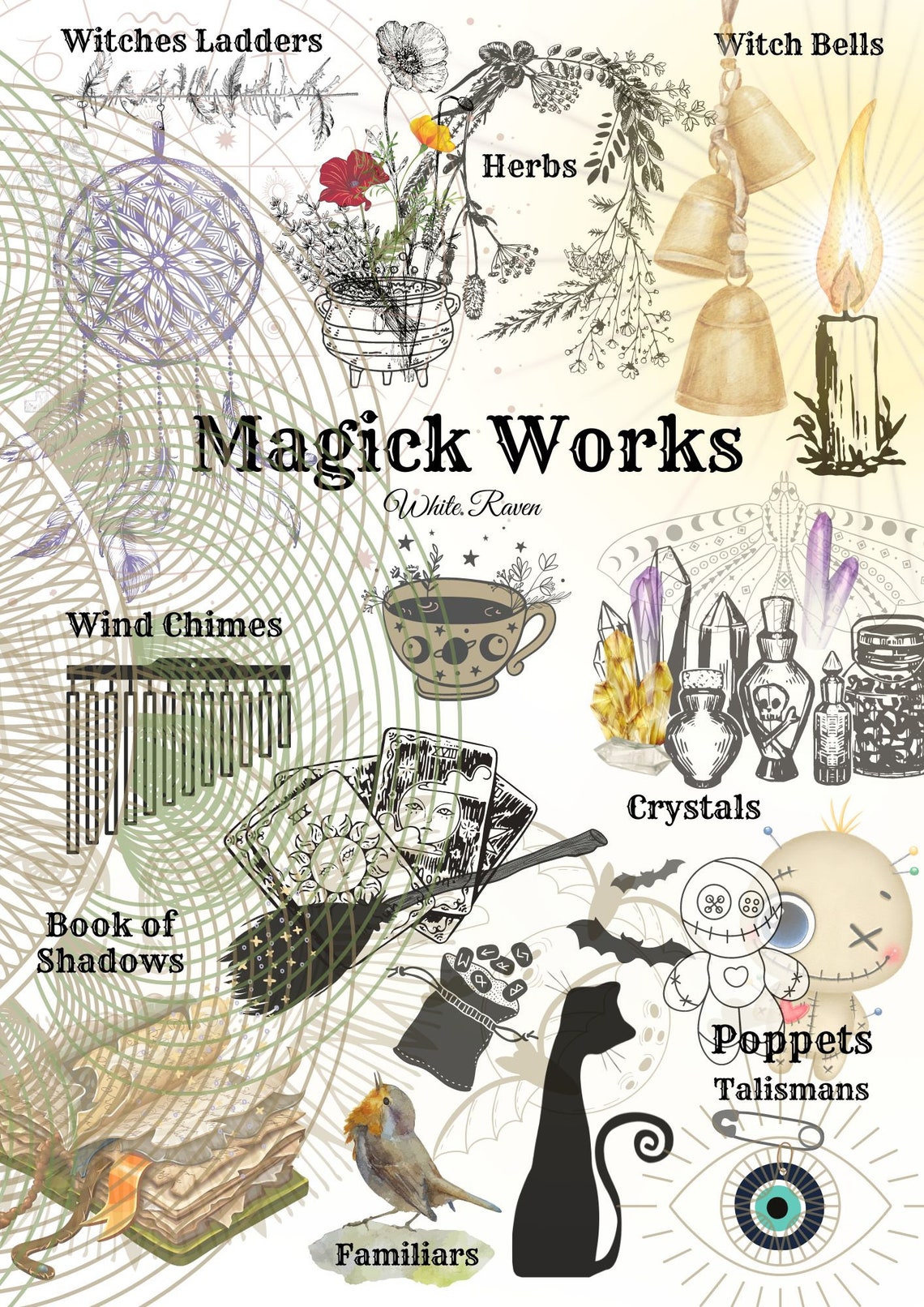 Eclectic Magick Wiccan Guides Printable Digital Grimoire Pages, Sheets ...