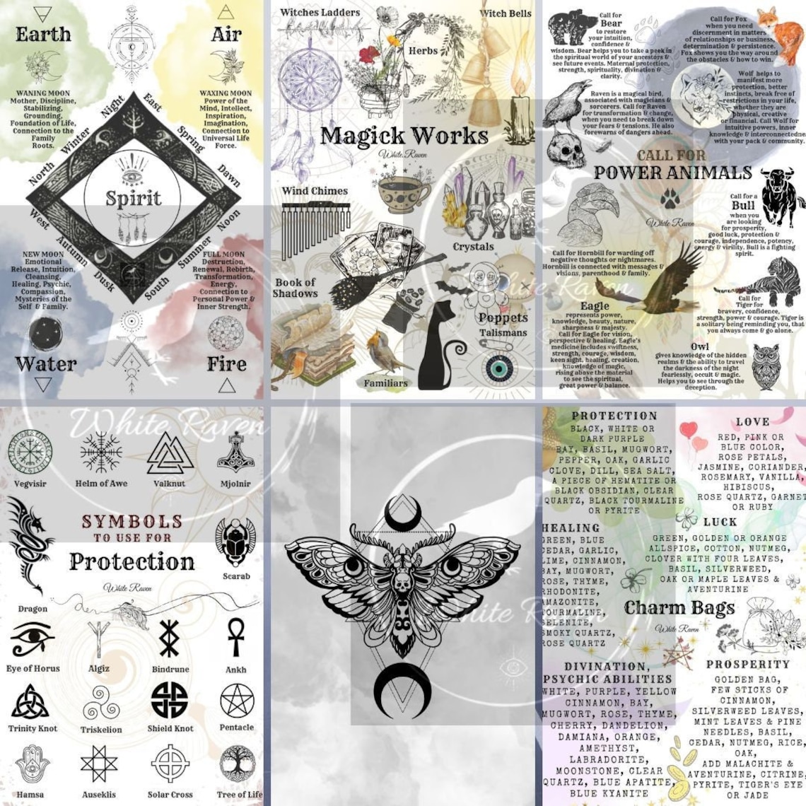 Eclectic Magick Wiccan Guides Printable Digital Grimoire Pages, Sheets ...