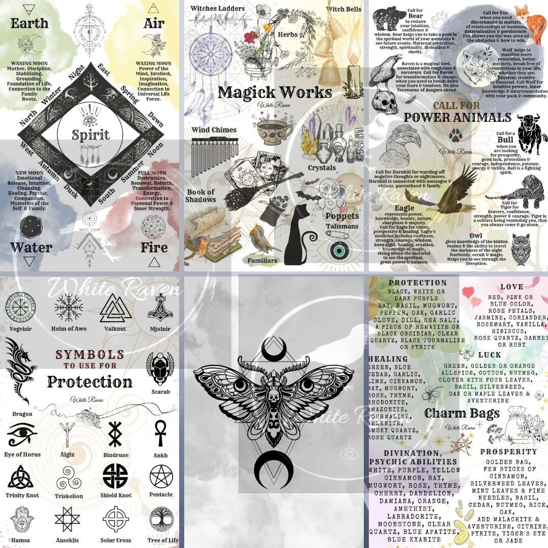 Eclectic Magick Wiccan Guides Printable Digital Grimoire Pages, Sheets ...