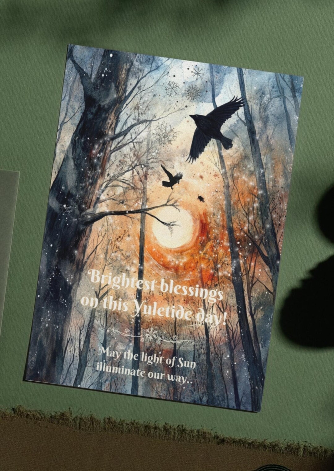 Instant Printable Digital Yuletide, Yule or Winter Solstice Greeting ...