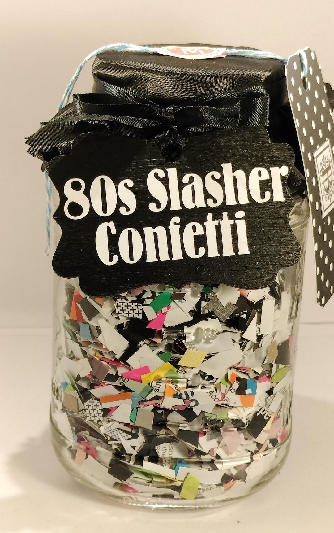 80s Slasher- Scary Art Confetti Jar- HORROR THEMED CONFETTI - Etsy