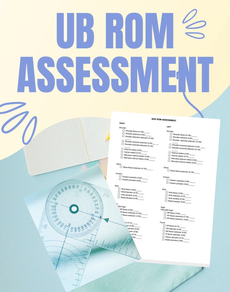 Upper Extremity ROM Assessment, Occupational Therapy, OT, Evaluation ...