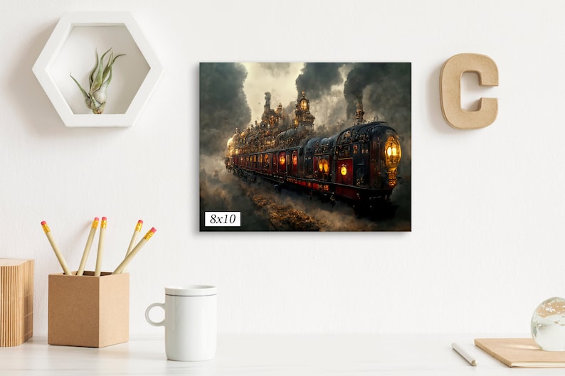 Steam Punk Train Decor Art Mechanism Engineering Artwork Clock - Etsy
