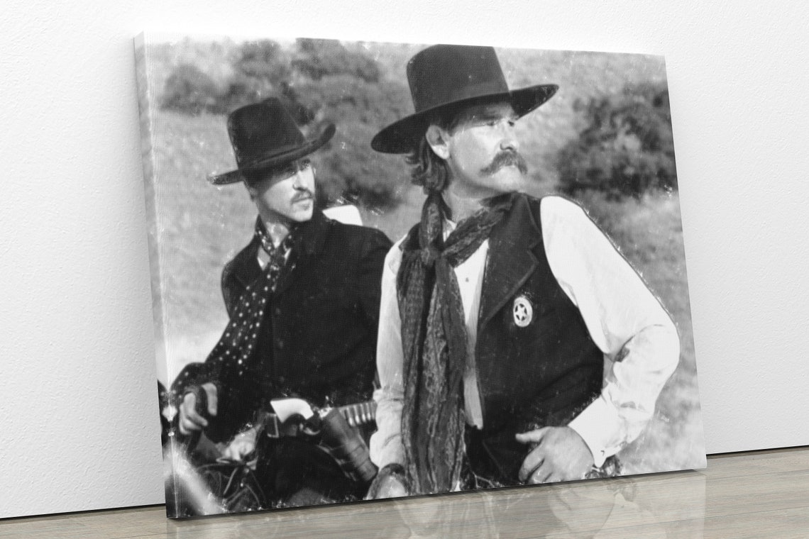 Wyatt Earp Doc Holliday Famous Gunfighter Original Charcoal - Etsy