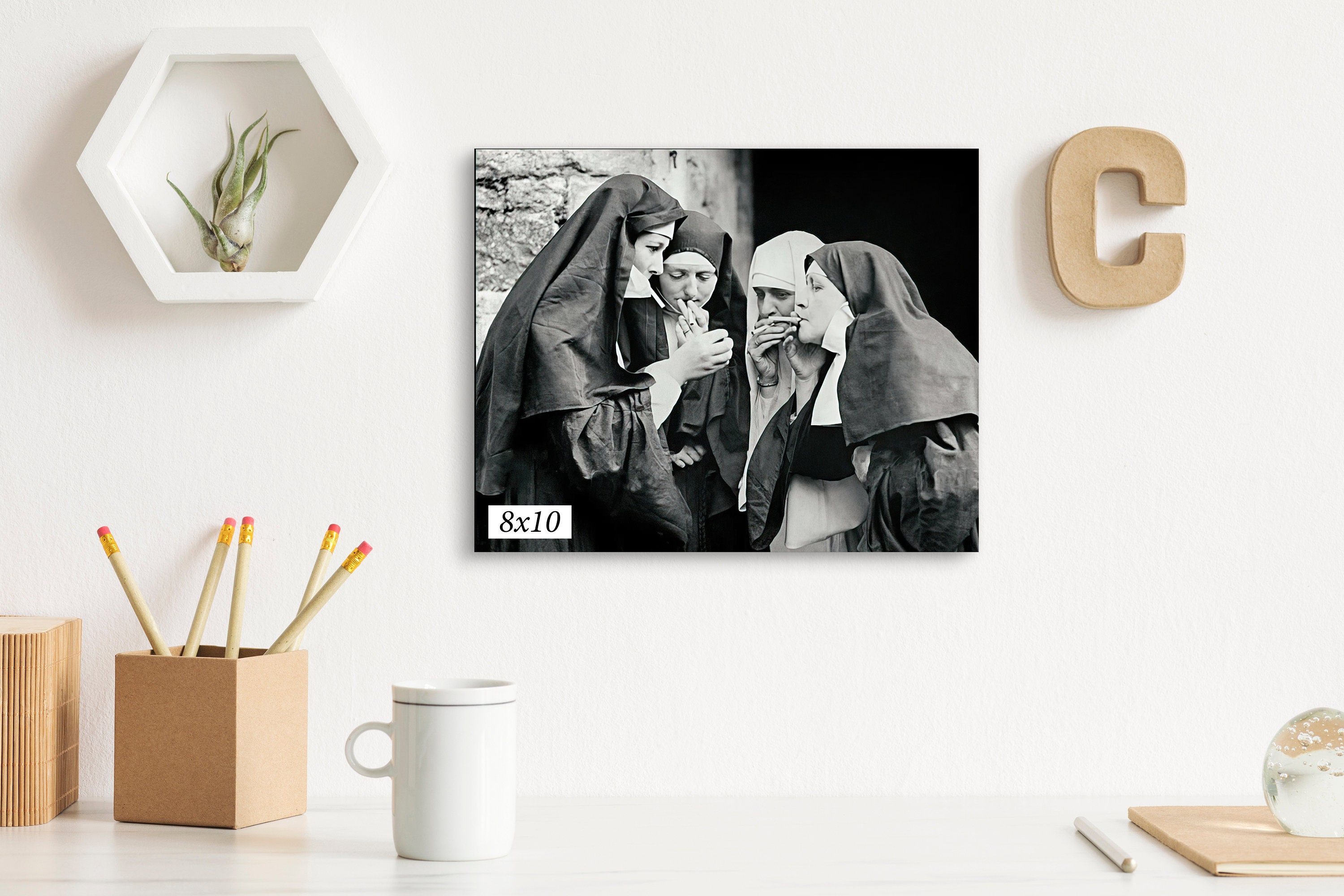 World War II Nuns Smoking, Historical Photo, Historic Prints, Catholic ...