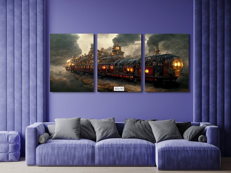 Steam Punk Train Decor Art Mechanism Engineering Artwork Clock - Etsy