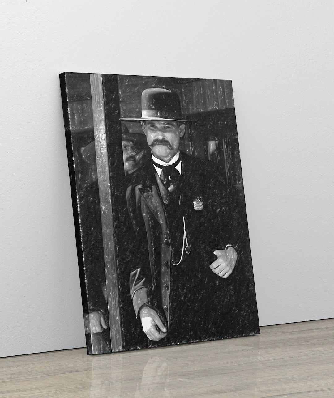 Wyatt Earp Kurt Russell Famous Gunfighter Original Charcoal Print ...