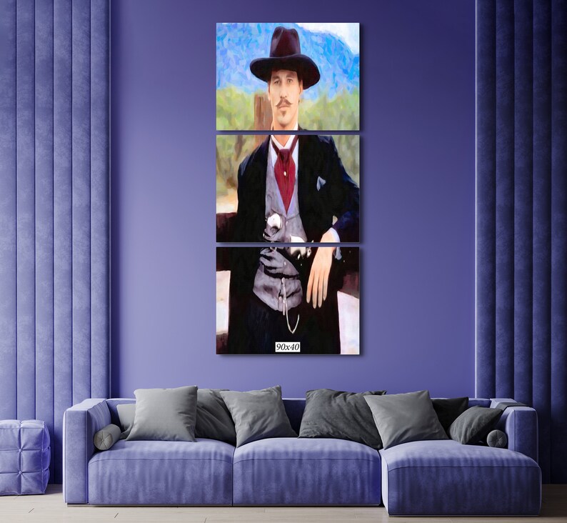 Doc Holliday Val Kilmer Famous Gunfighter Original Painting - Etsy