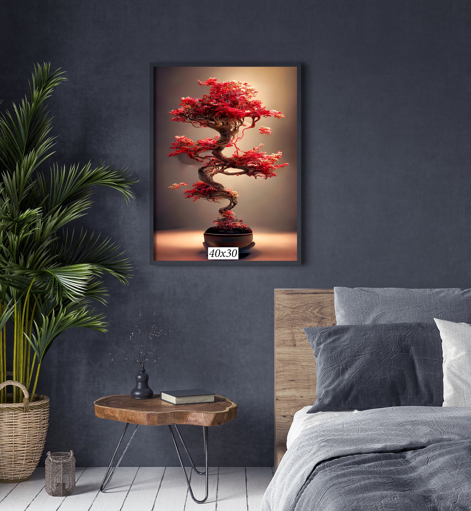Twisted Red Maple Bonsai Tree Canvas Printing Wall Art - Etsy
