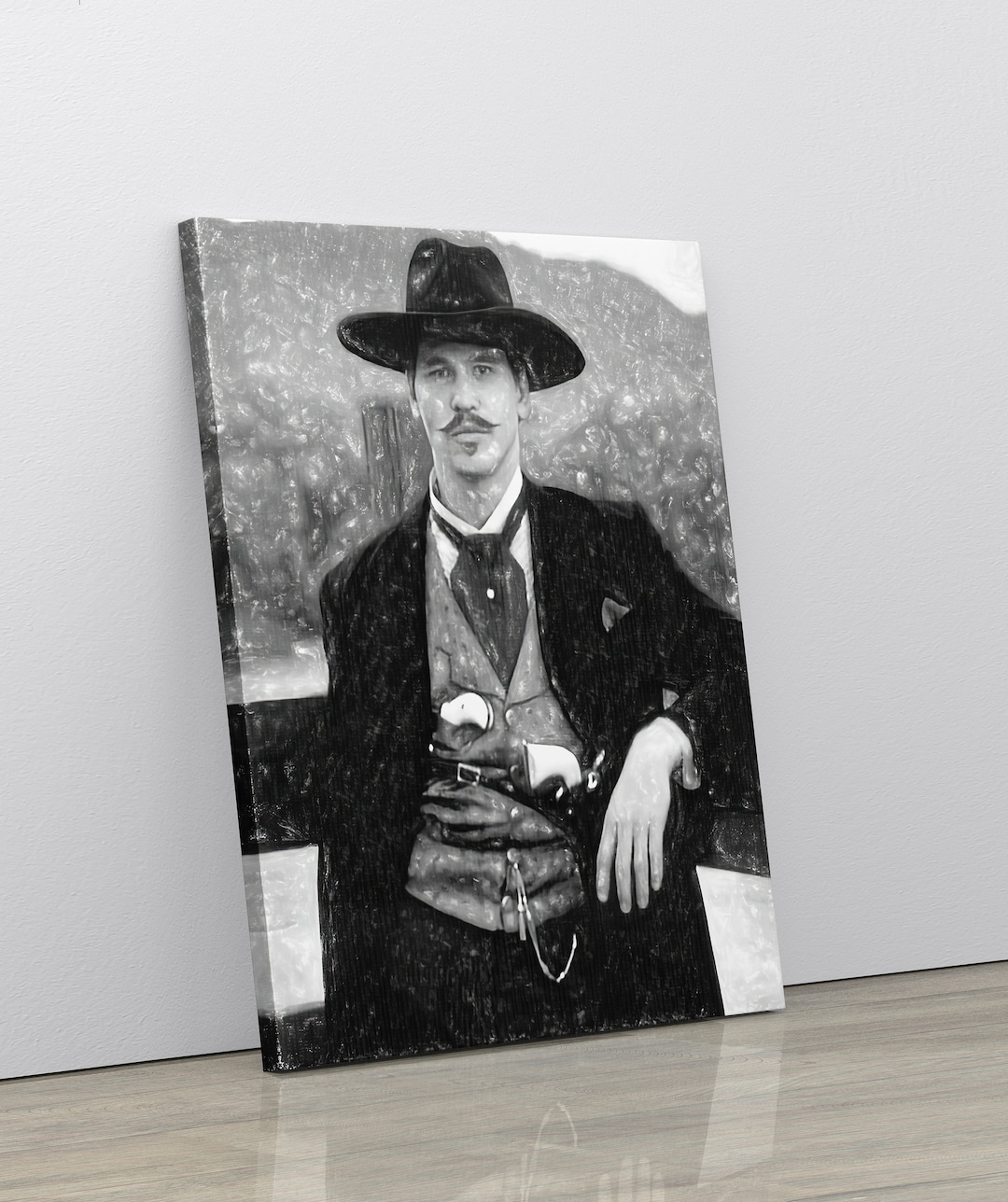 Doc Holliday Val Kilmer Famous Gunfighter Original Painting Tombstone ...