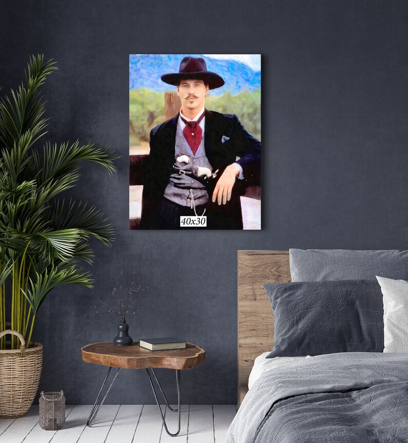 Doc Holliday Val Kilmer Famous Gunfighter Original Painting - Etsy