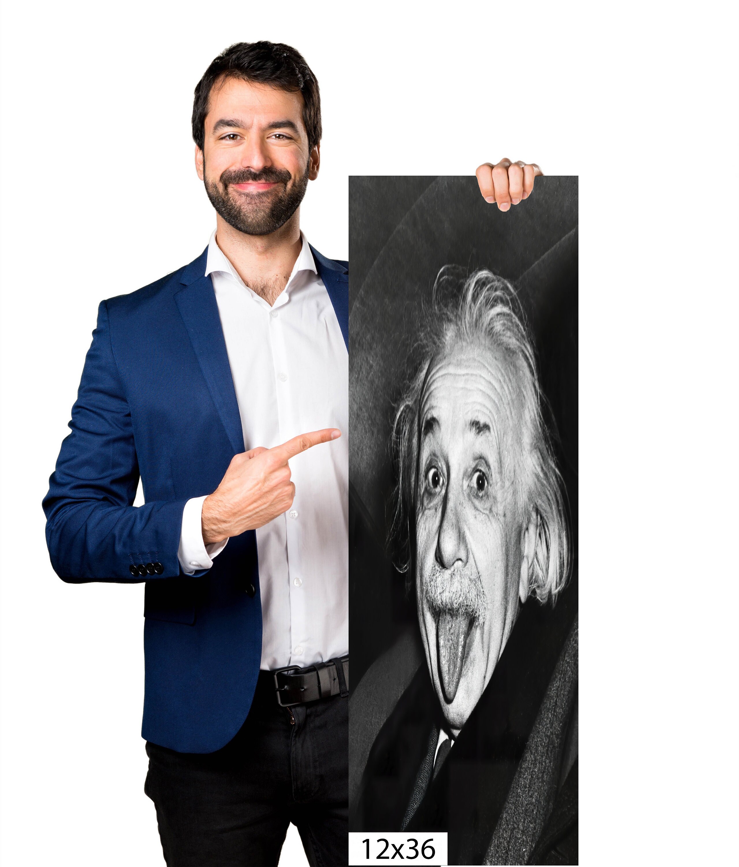 Albert Einstein Sticks His Tongue Out 1951 Black and White - Etsy