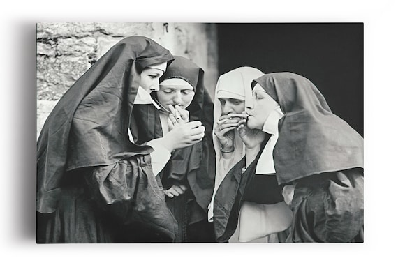World War II Nuns Smoking Historical Photo Historic Prints - Etsy