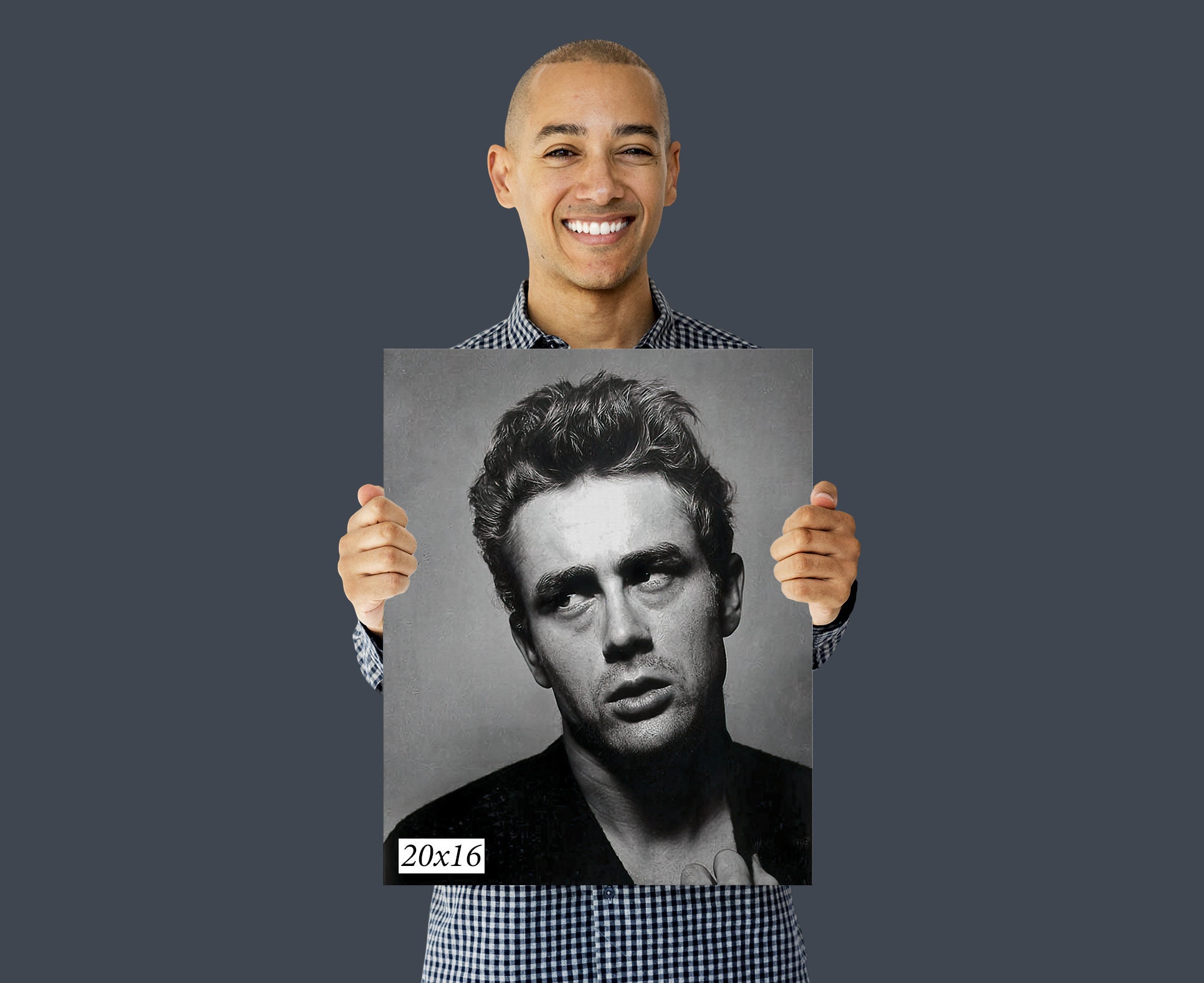 James Dean Legend Movie Set Print Canvas Black and White | Etsy