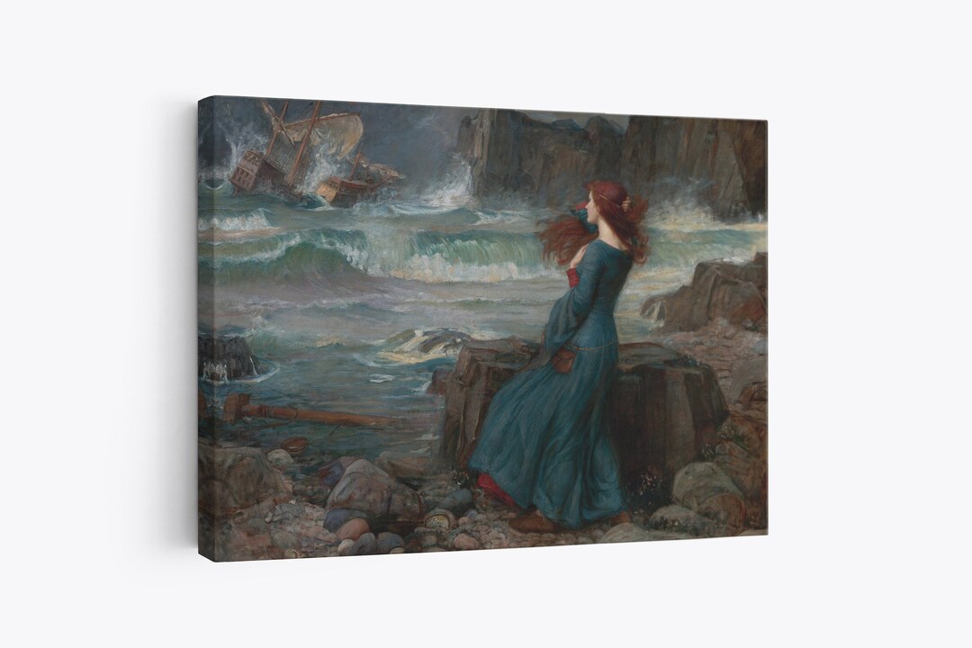 Miranda the Tempest John William Waterhouse 1916 Gorgeous Pastel Canvas ...