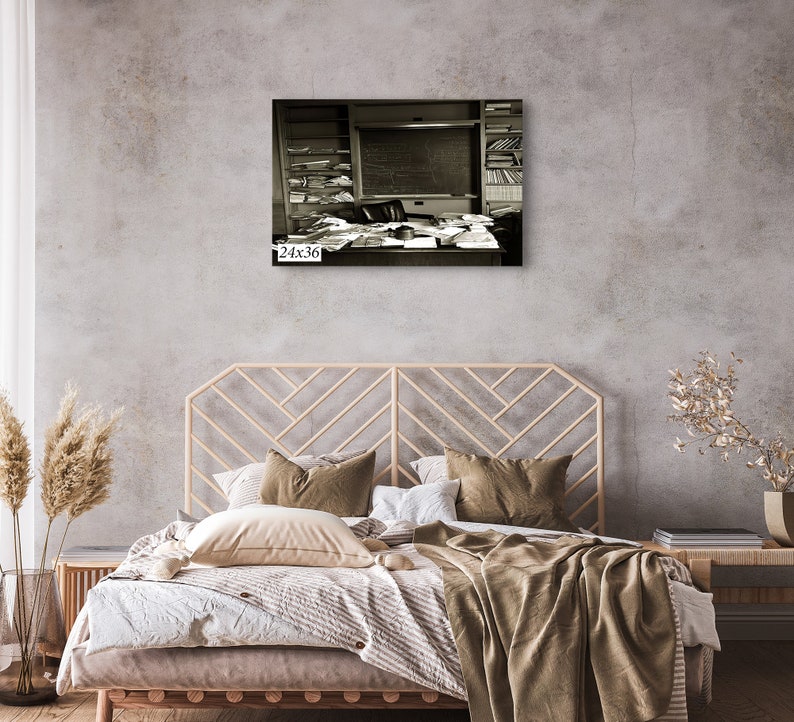 Albert Einstein Desk 1955 Last Photo of Desk Black White - Etsy