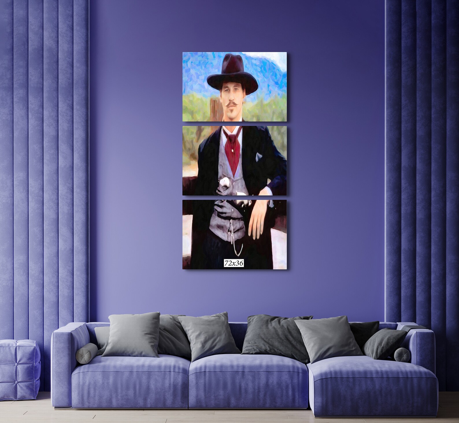 Doc Holliday Val Kilmer Famous Gunfighter Original Painting - Etsy