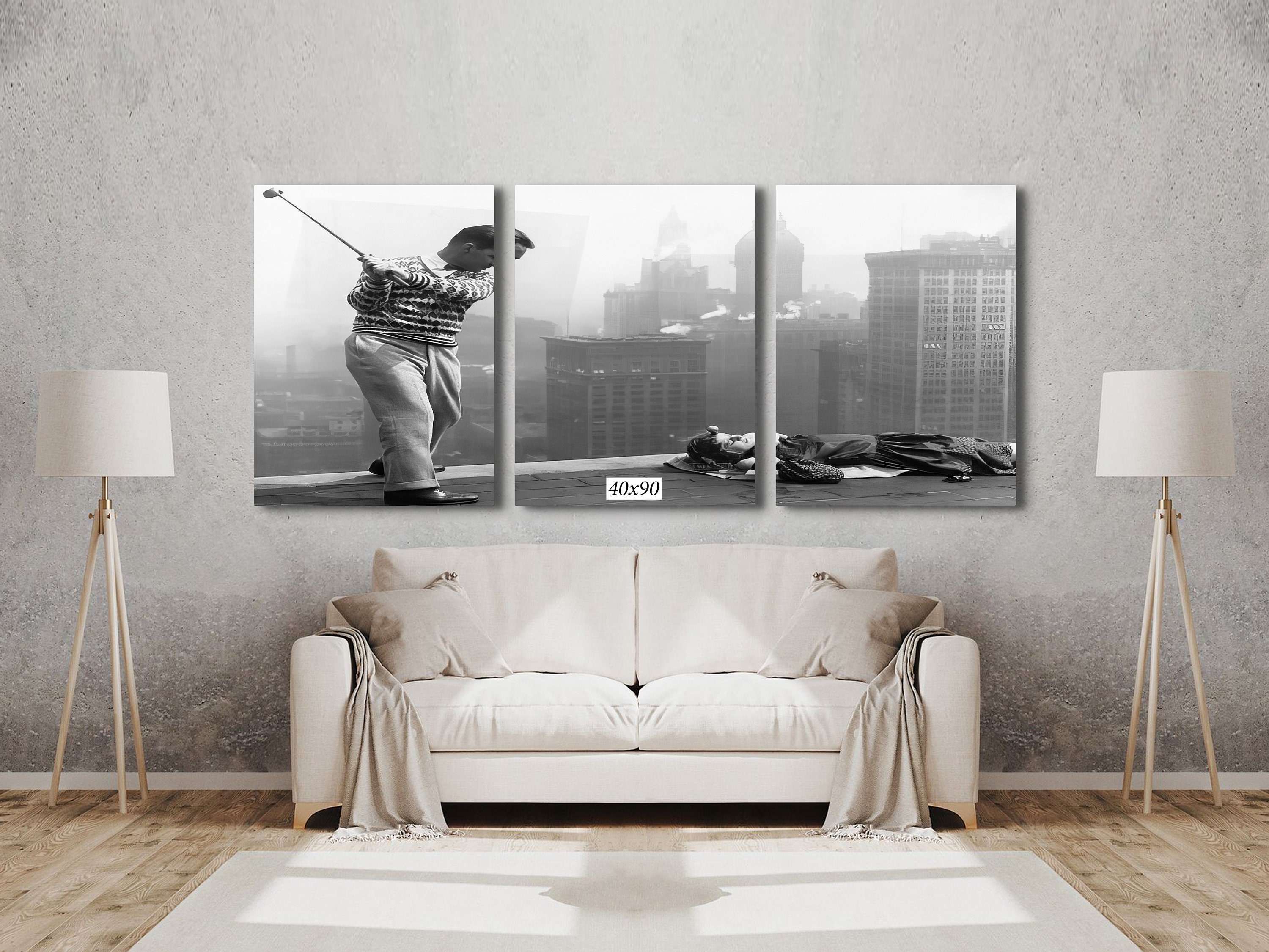 1930 Charles Ebbets Tee Time on Skyscraper Empire State - Etsy