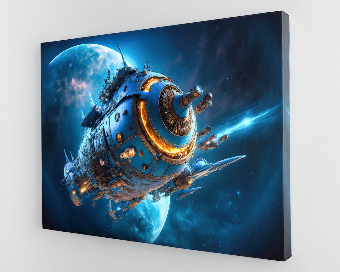 Steam Punk Spaceship Decor Art Mechanism Engineering Artwork Clock Wall ...