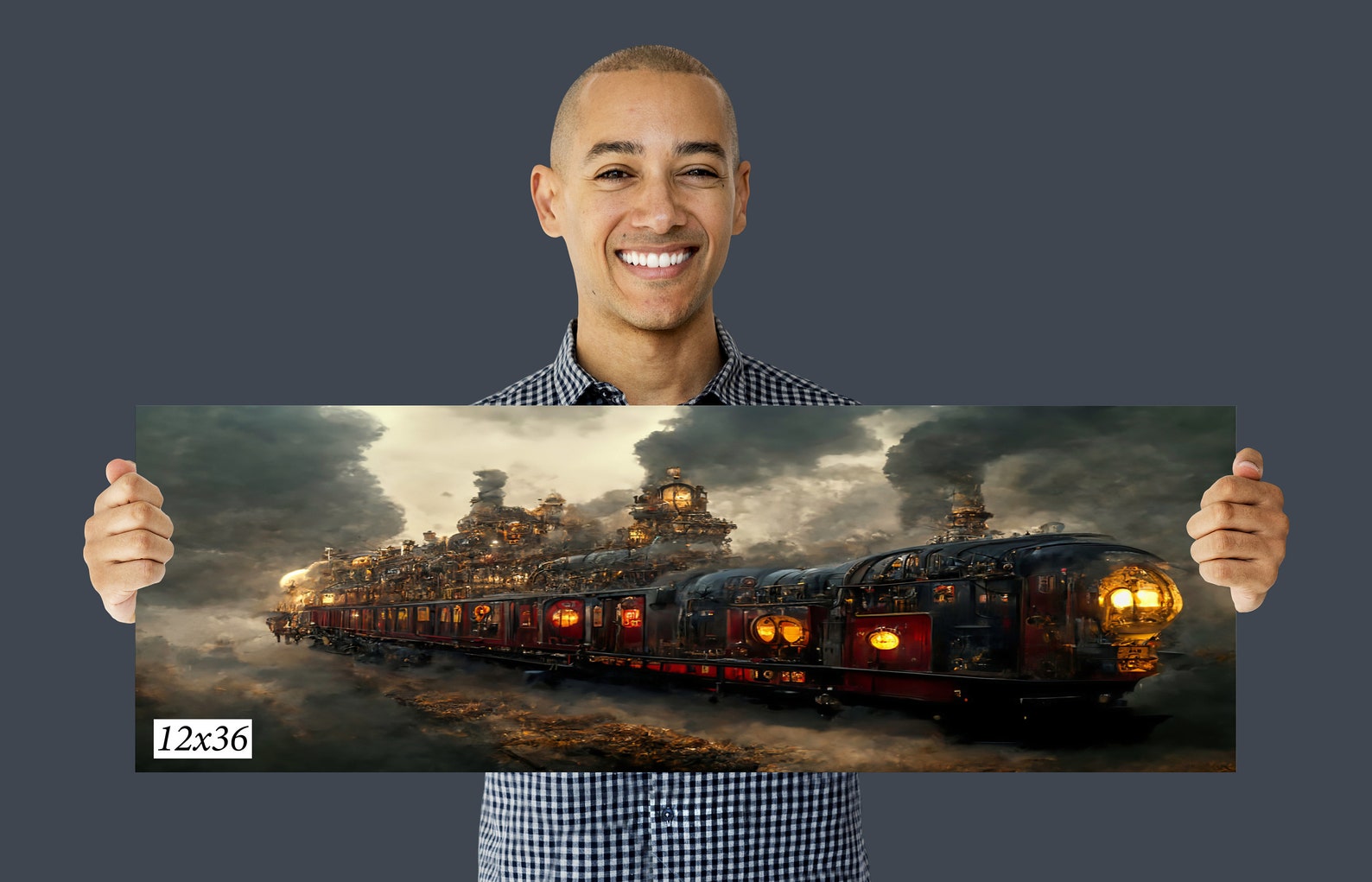 Steam Punk Train Decor Art Mechanism Engineering Artwork Clock Wall Art ...