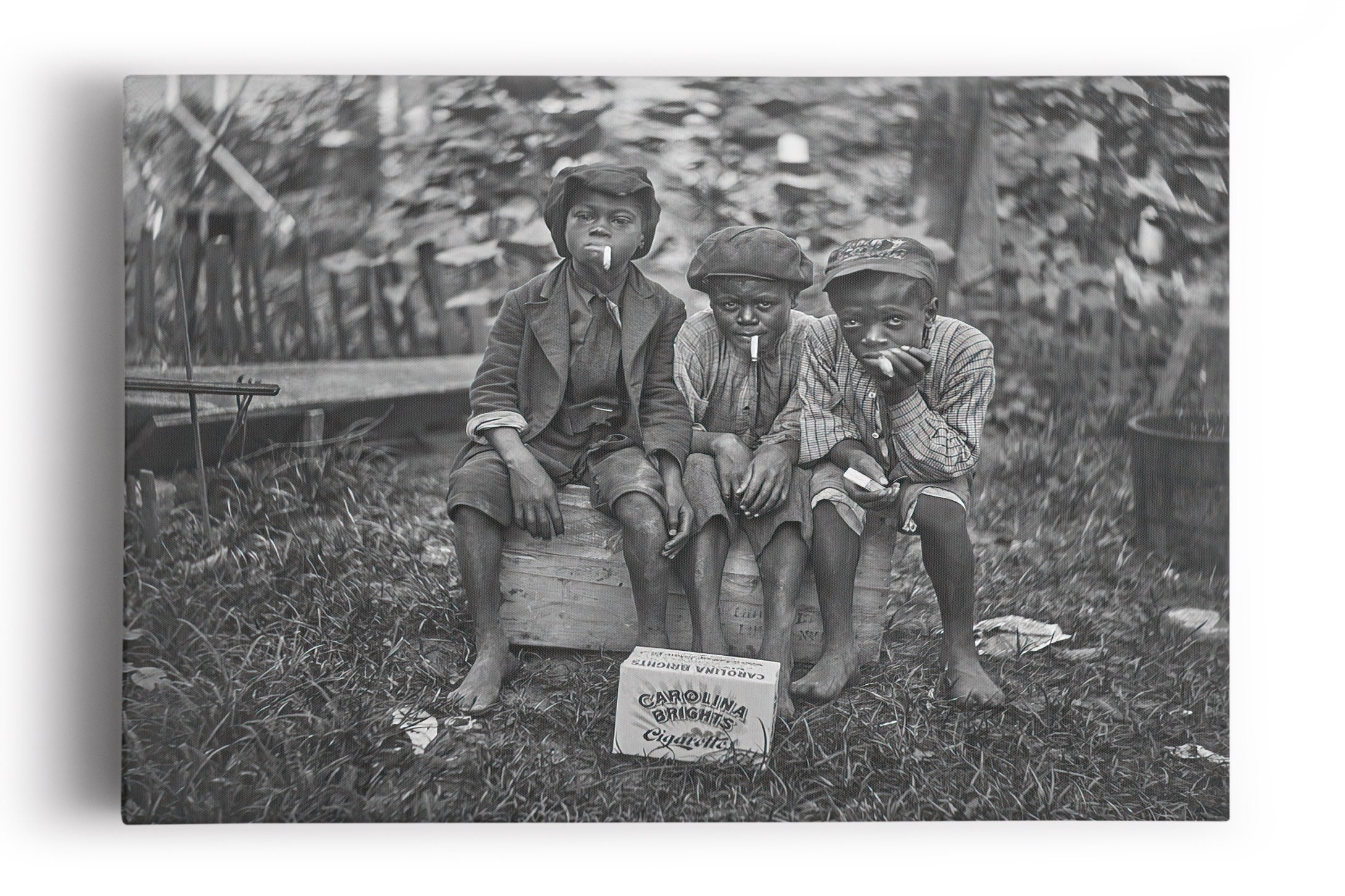 Kids Smoking Cigarettes Black And White