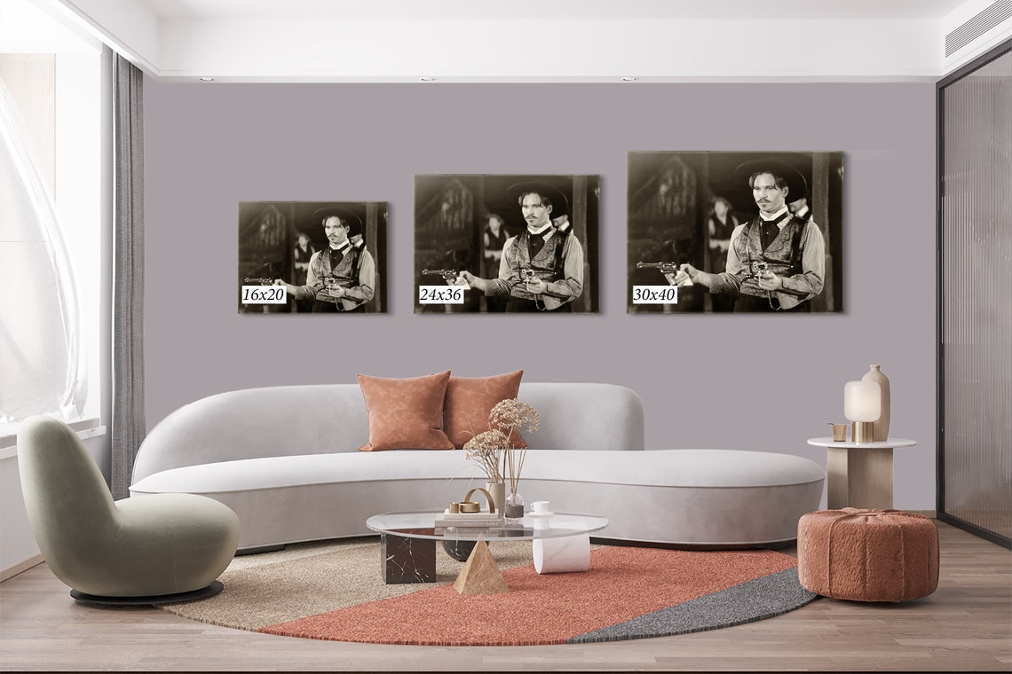 Doc Holliday Val Kilmer Famous Gunfighter Original Painting - Etsy