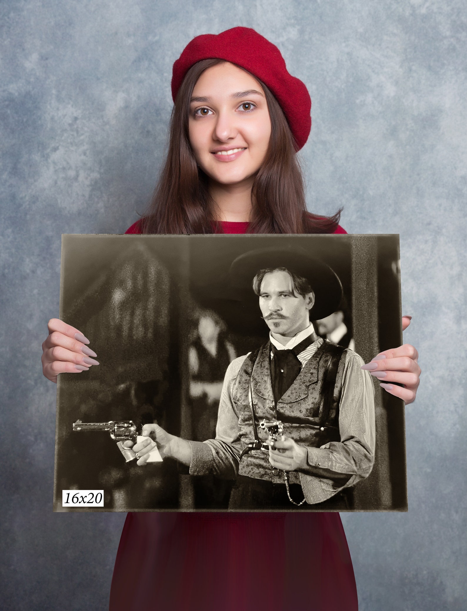 Doc Holliday Val Kilmer Famous Gunfighter Original Painting - Etsy