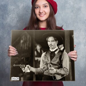 Doc Holliday Val Kilmer Famous Gunfighter Original Painting Tombstone ...