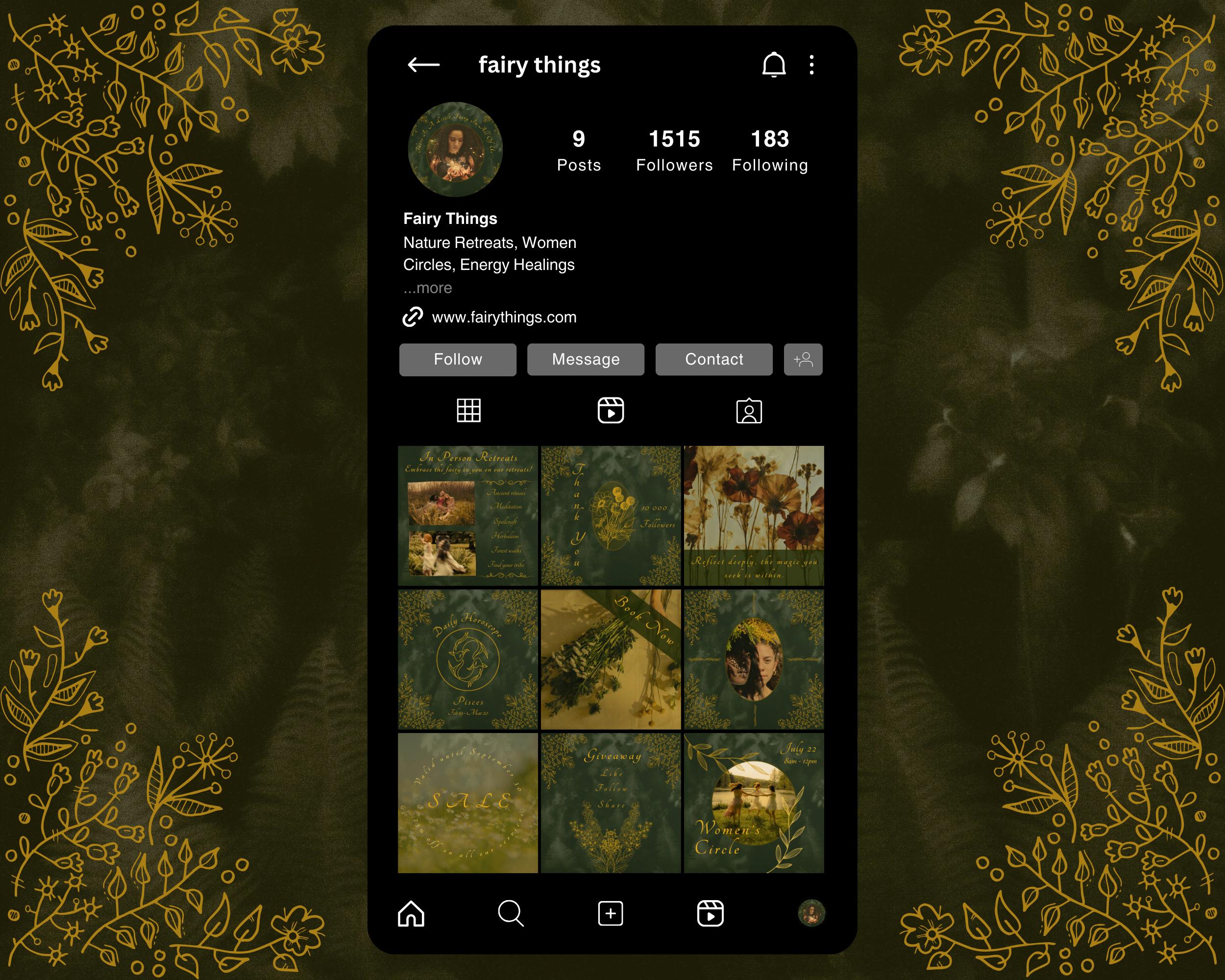 Woodland Fairy Instagram Post Templates | Edit With Canva, Spiritual ...