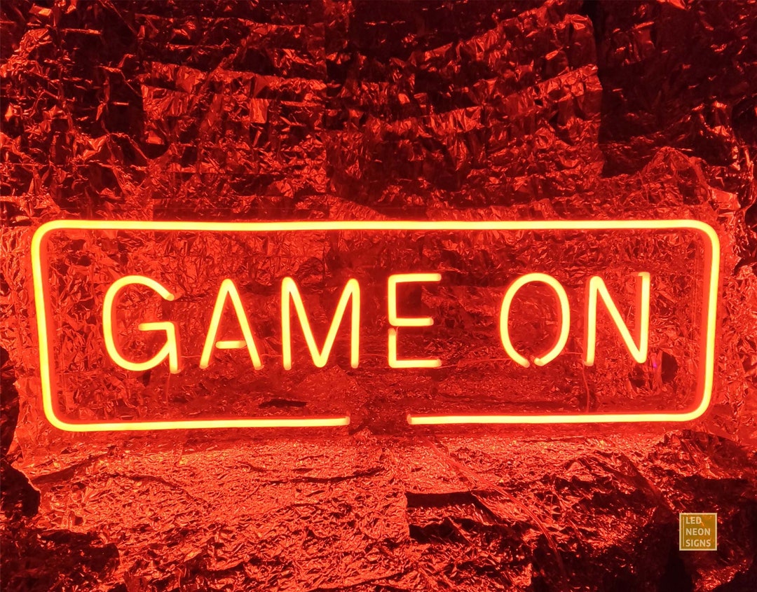 Game on Neon Sign,neon Sign Custom,anime Neon Signs,custom Logo Signs ...