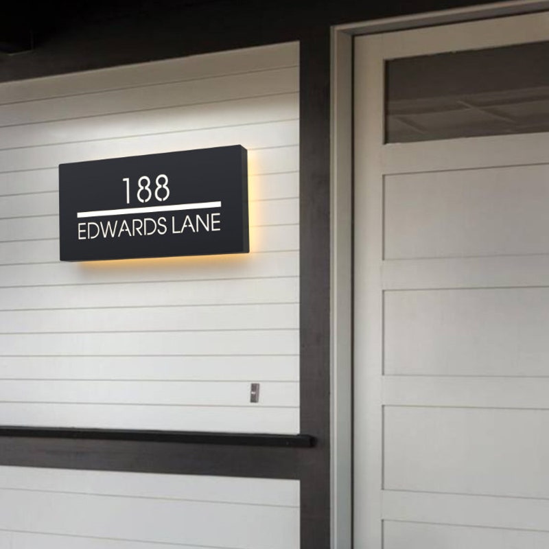 Led House Number Sign - Etsy