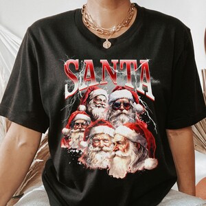 Bootleg Santa Shirt, 90s Santa Tshirt, Xmas Rap Tee, Funny Christmas ...
