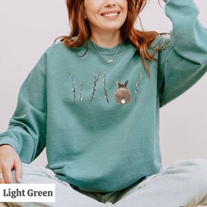 Bunny Sweatshirt: Comfort Colors Easter Botanical Crewneck - Etsy