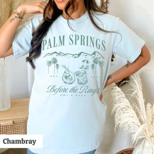 Palm Springs Bachelorette Shirts Luxury Merch Comfort Colors Palm ...