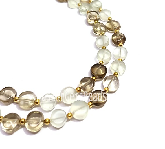 Moonstone Coin Shape Beads 8 Strand AAA Quality - Etsy