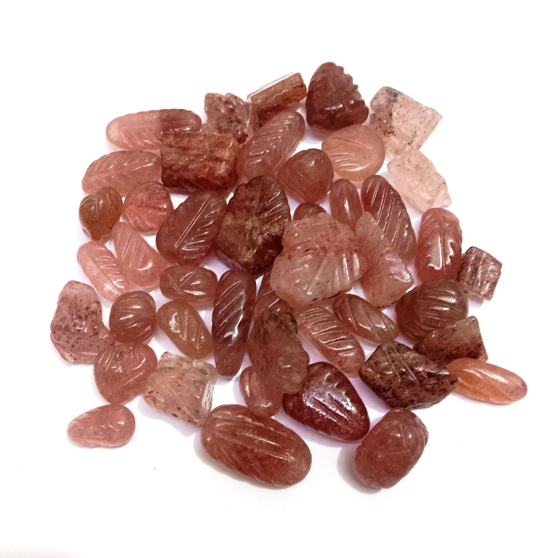Red Strawberry Quartz Raw Gemstone, AAA, Natural Strawberry Quartz ...