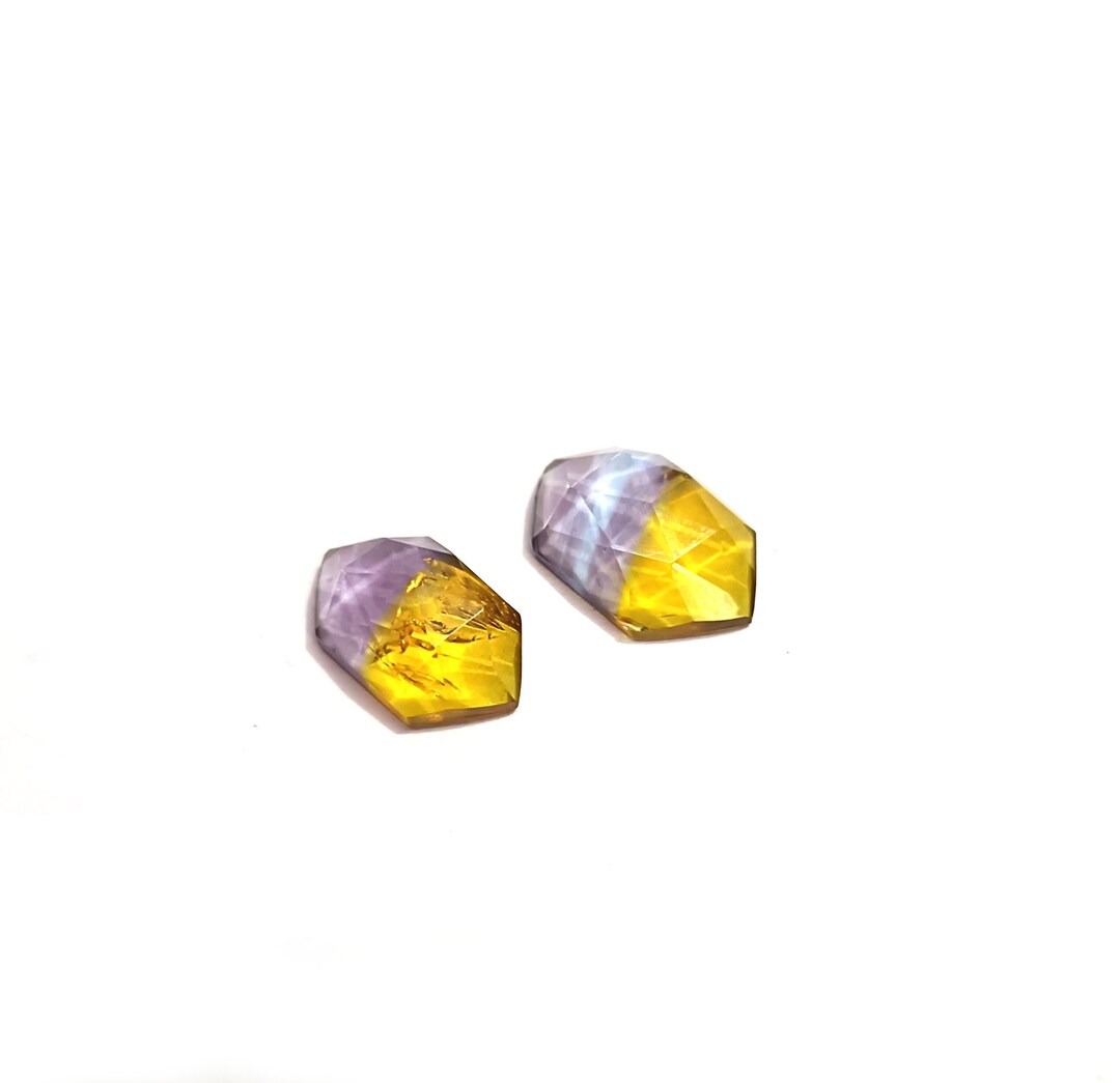 Natural Ametrine Faceted 6 Corner Fancy Shape, AAA Quality, Ametrine ...