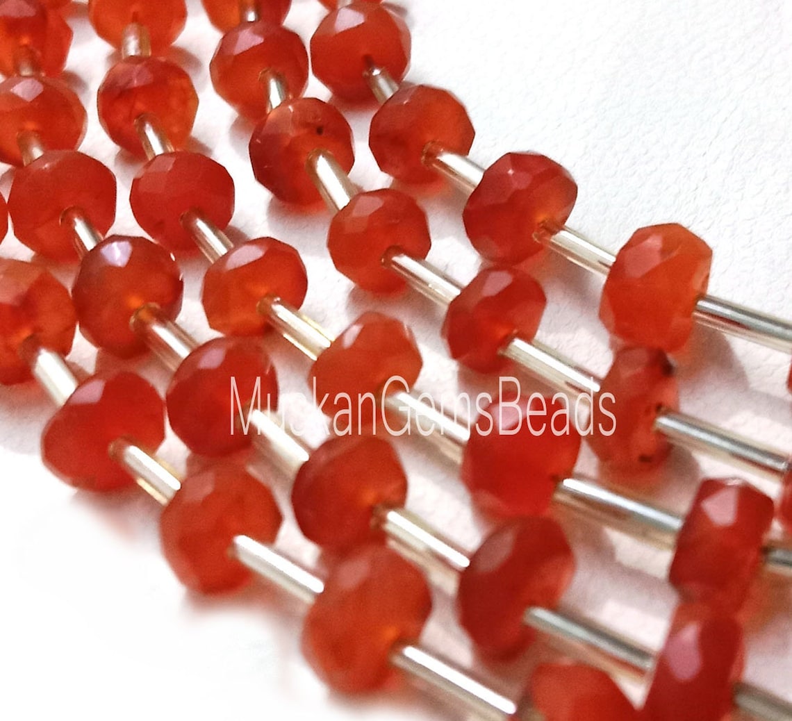 Natural Carnelian Faceted Gemstone Beads for Jewelry Making - Etsy