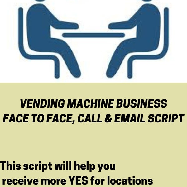 Vending Machine Pitch Script - Etsy