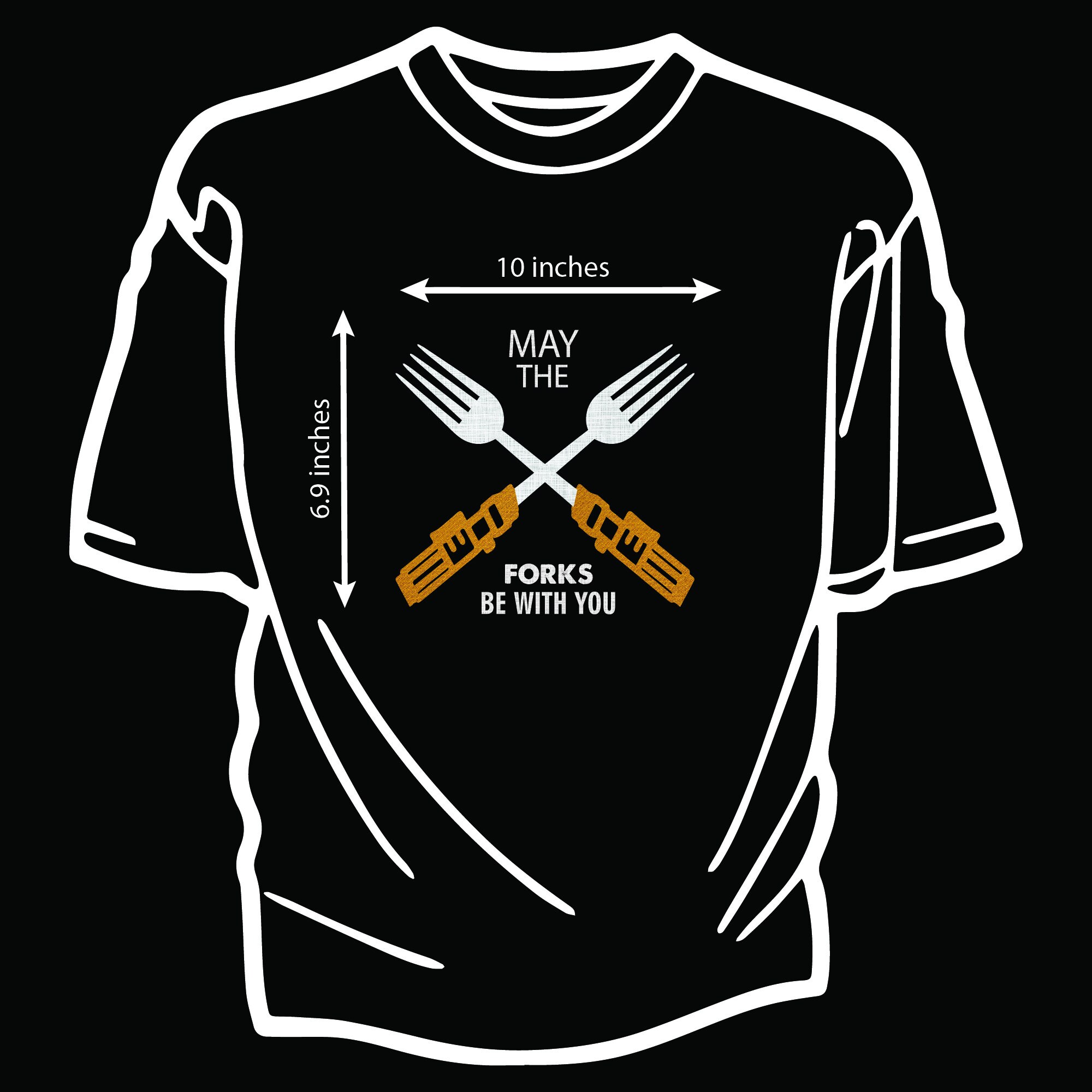 May the Fork Be With You SVG Printable File for T-shirts and Aprons Funny Kitchen Quote - Etsy