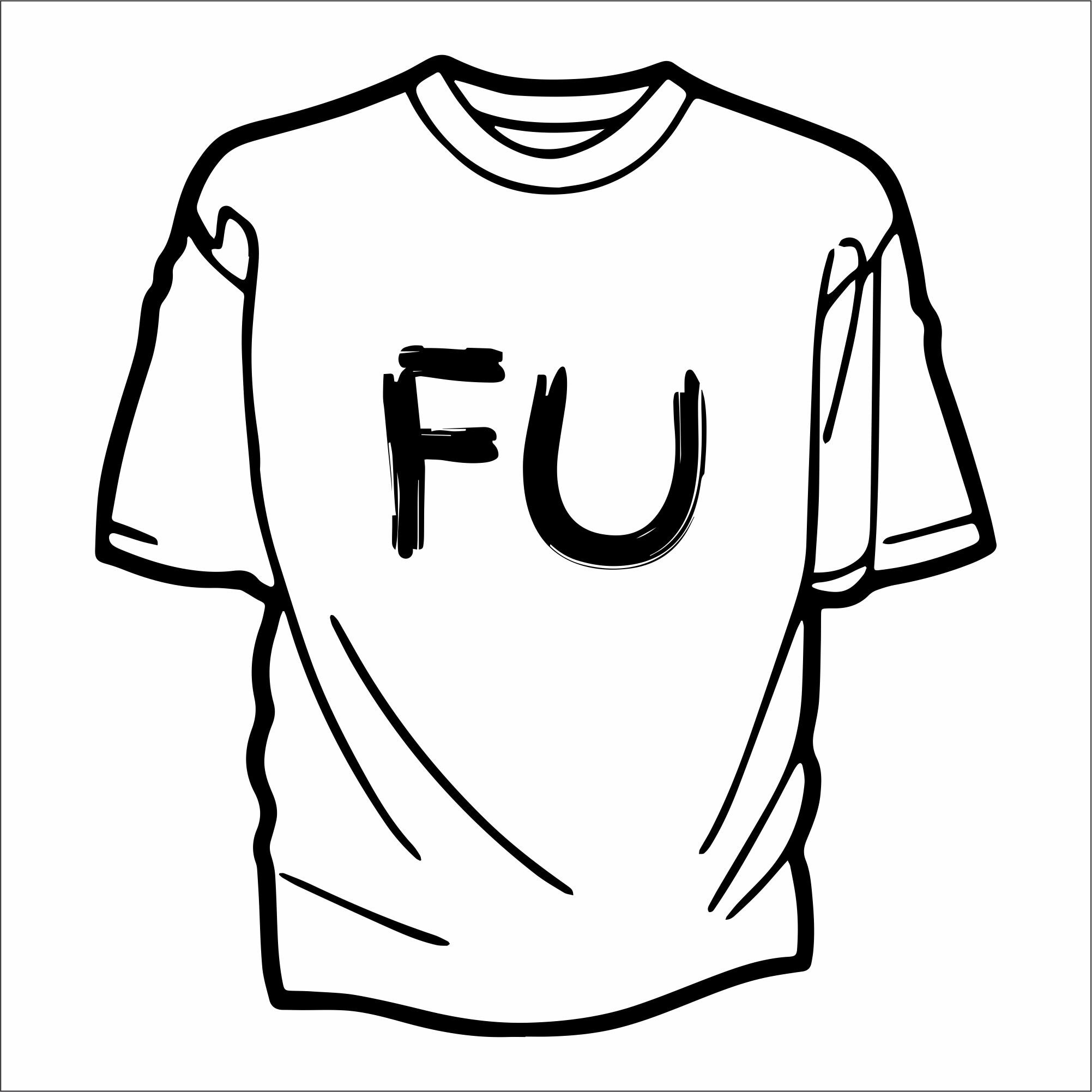 Funny 'FU' SVG Png Jpeg Ai Printable Design for T-shirt Digital ...