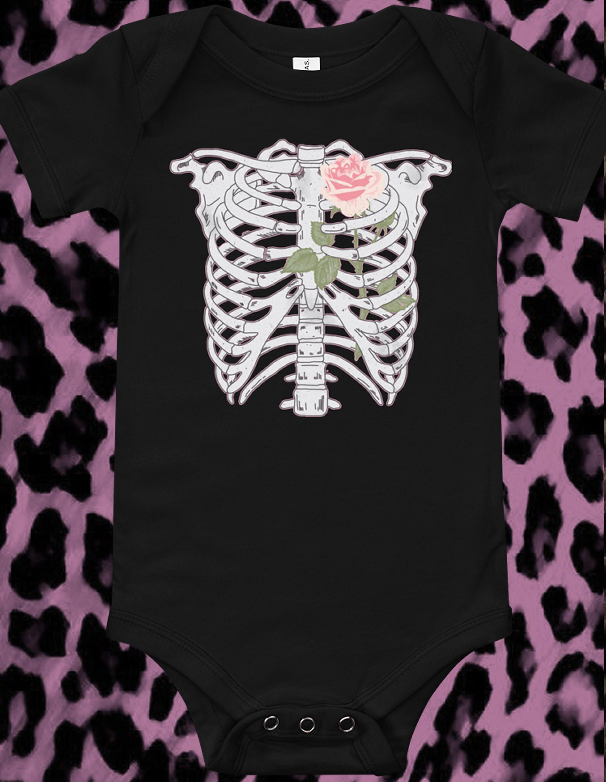 Gothic Rib Cage Baby Short Sleeve One Piece - Etsy