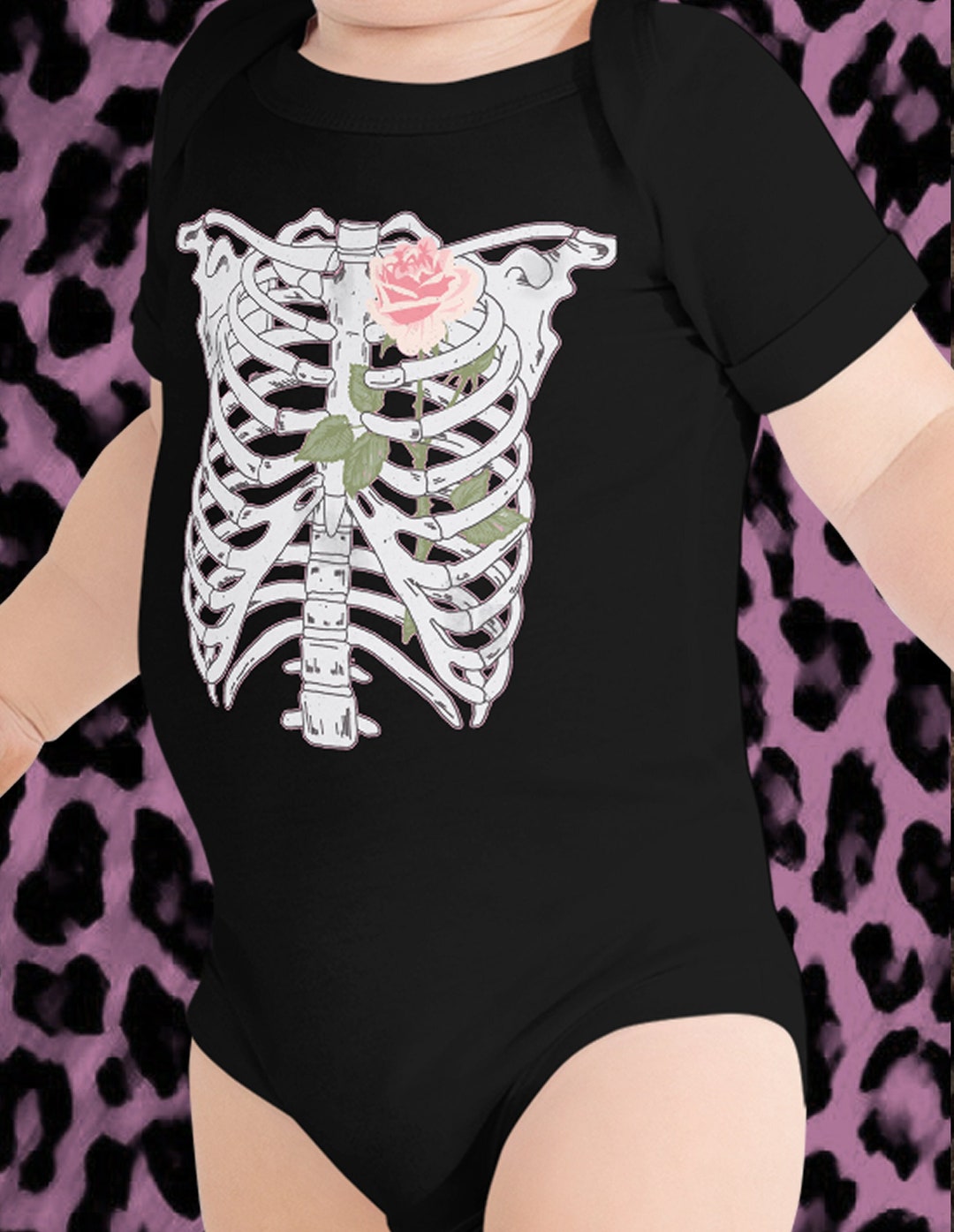 Gothic Rib Cage Baby Short Sleeve One Piece - Etsy