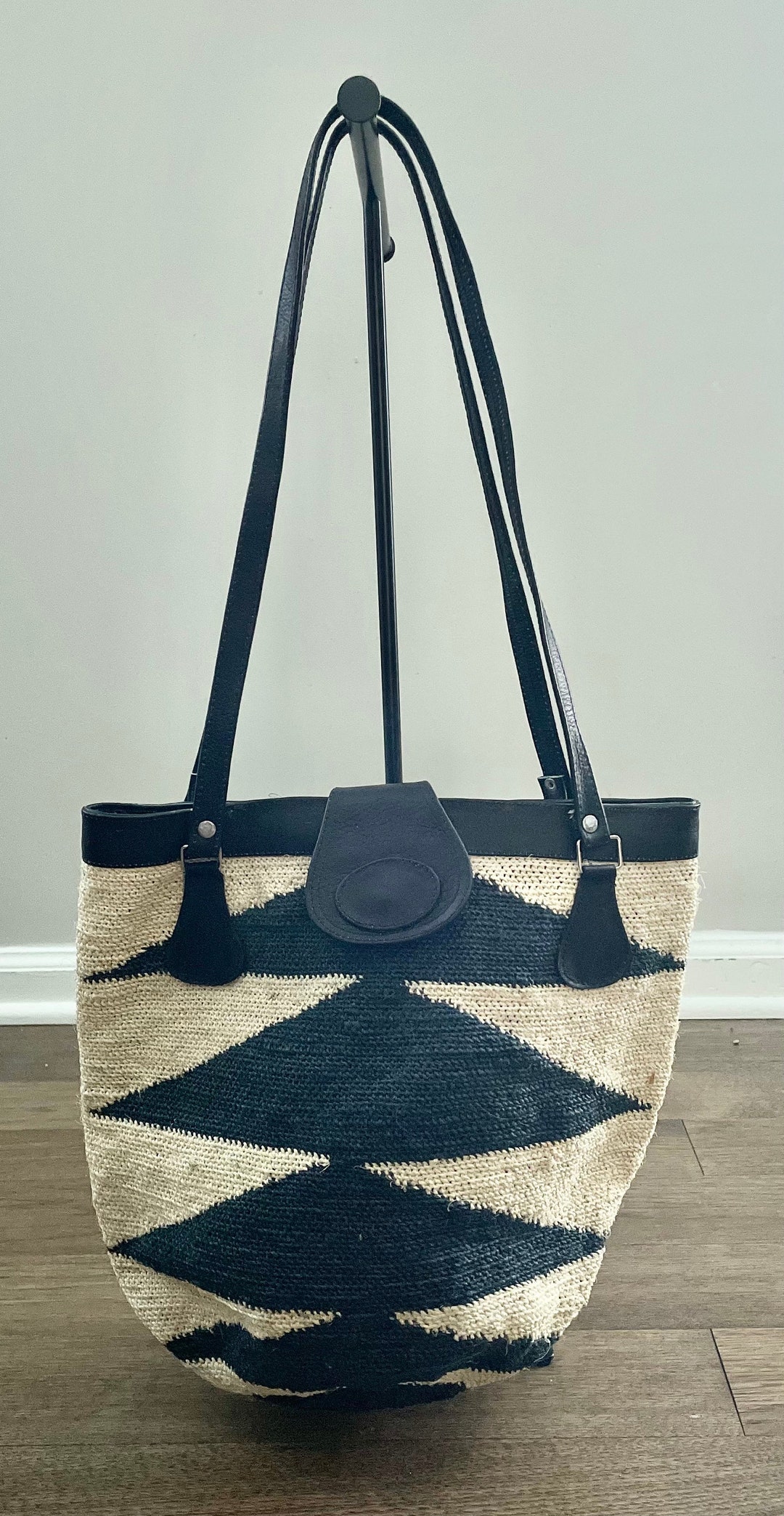 Black and White Shigra Bag - Etsy
