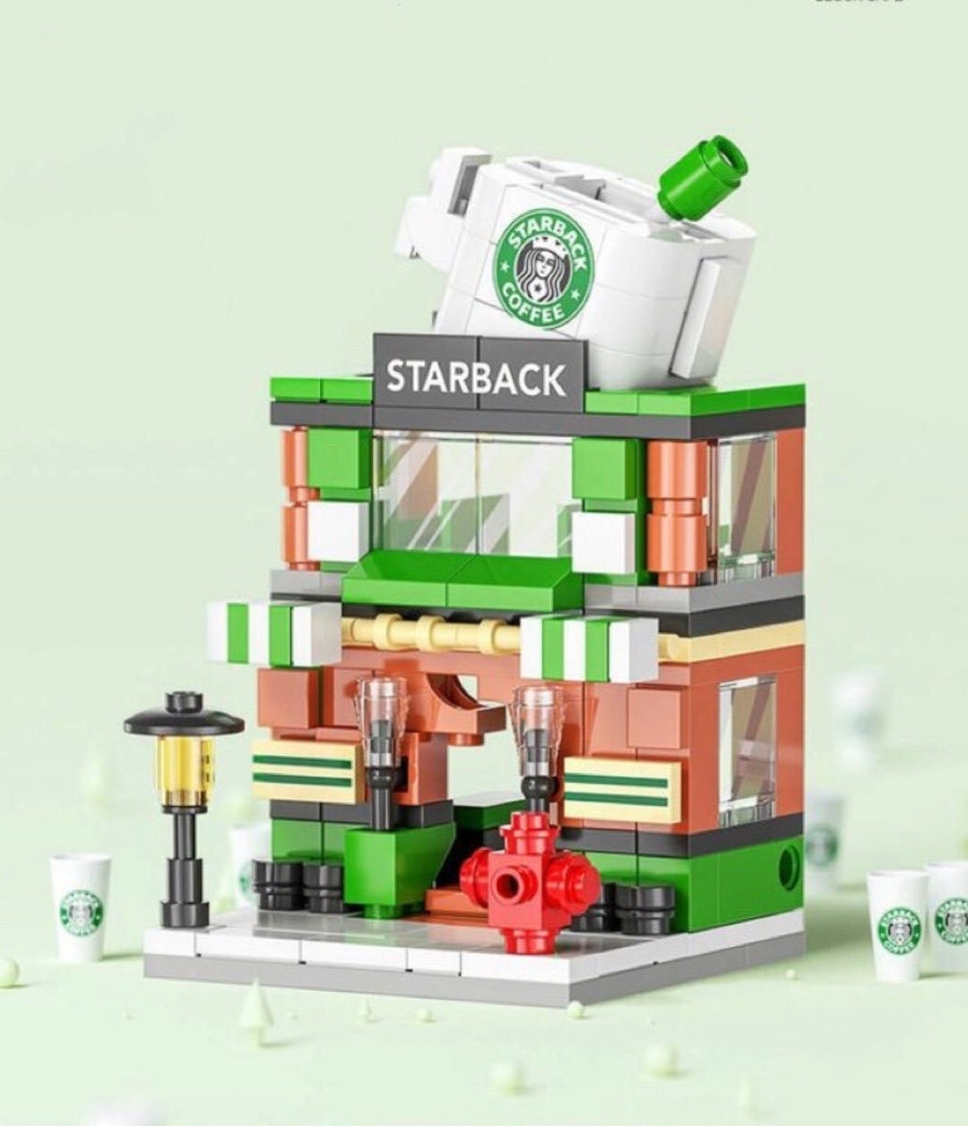 Self MOC Coffee Shop Building Blocks Bricks Birthday Gift - Etsy