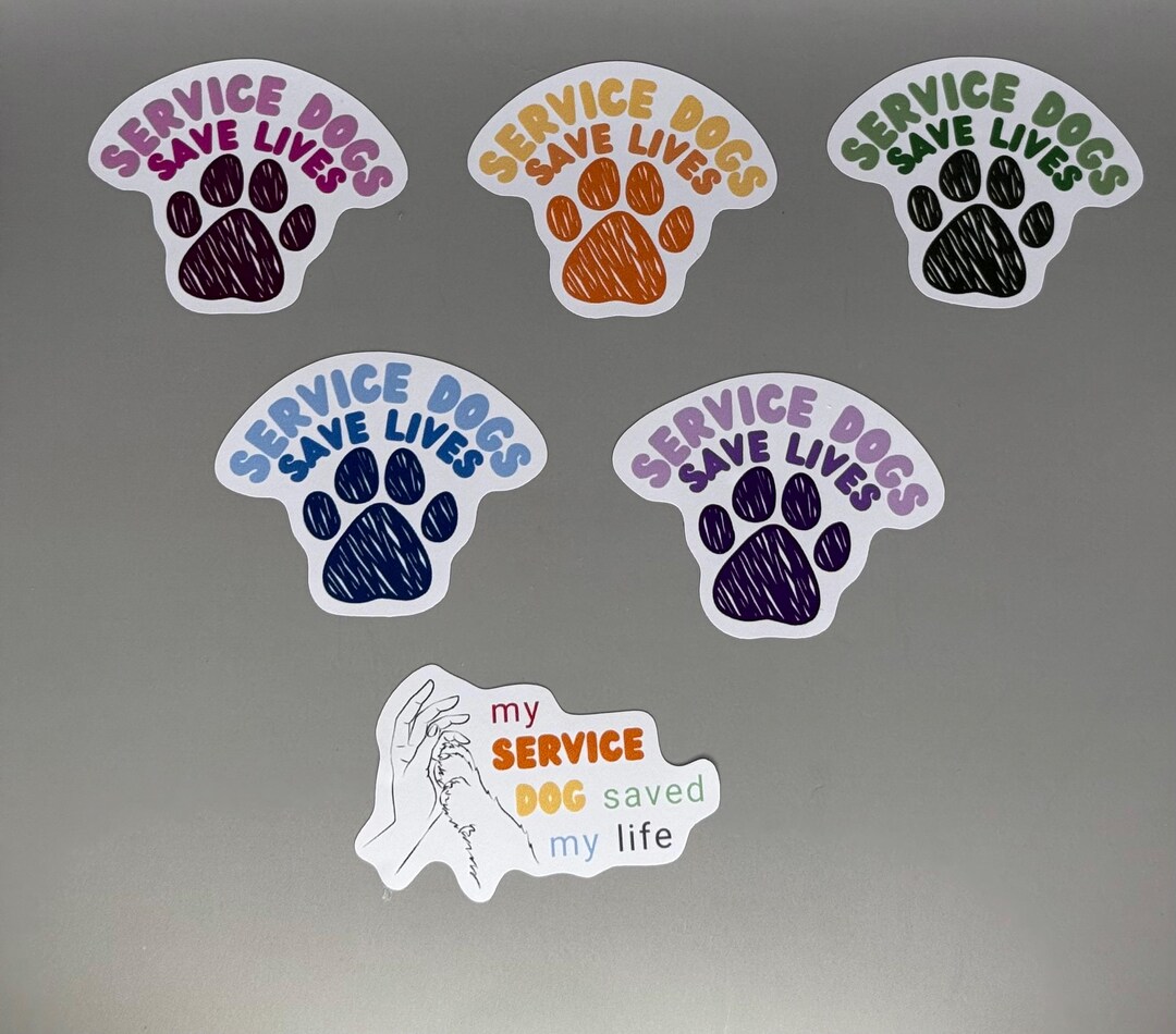 Service Dog Stickers, Service Dog in Training, Handler, Save Lives ...