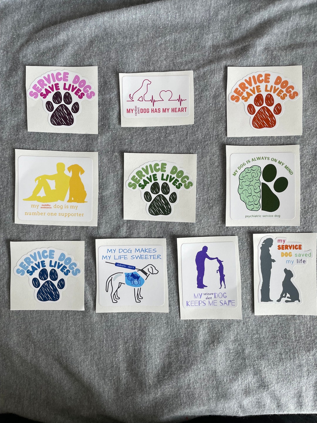 Service Dog Stickers, Service Dog in Training, Handler, Save Lives ...