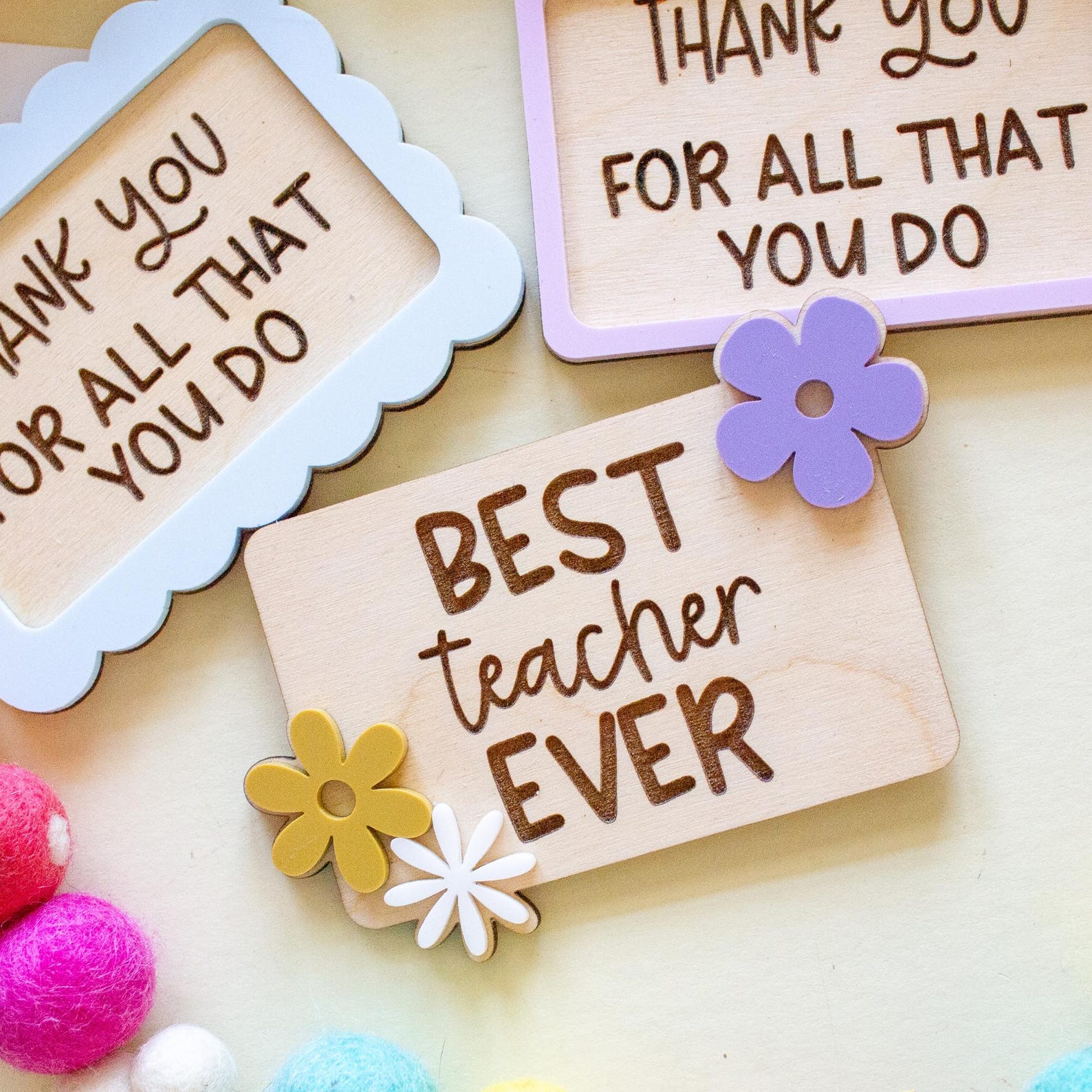 Teacher Appreciation Gift Card Holder | Wooden Thank You Gift Holder ...