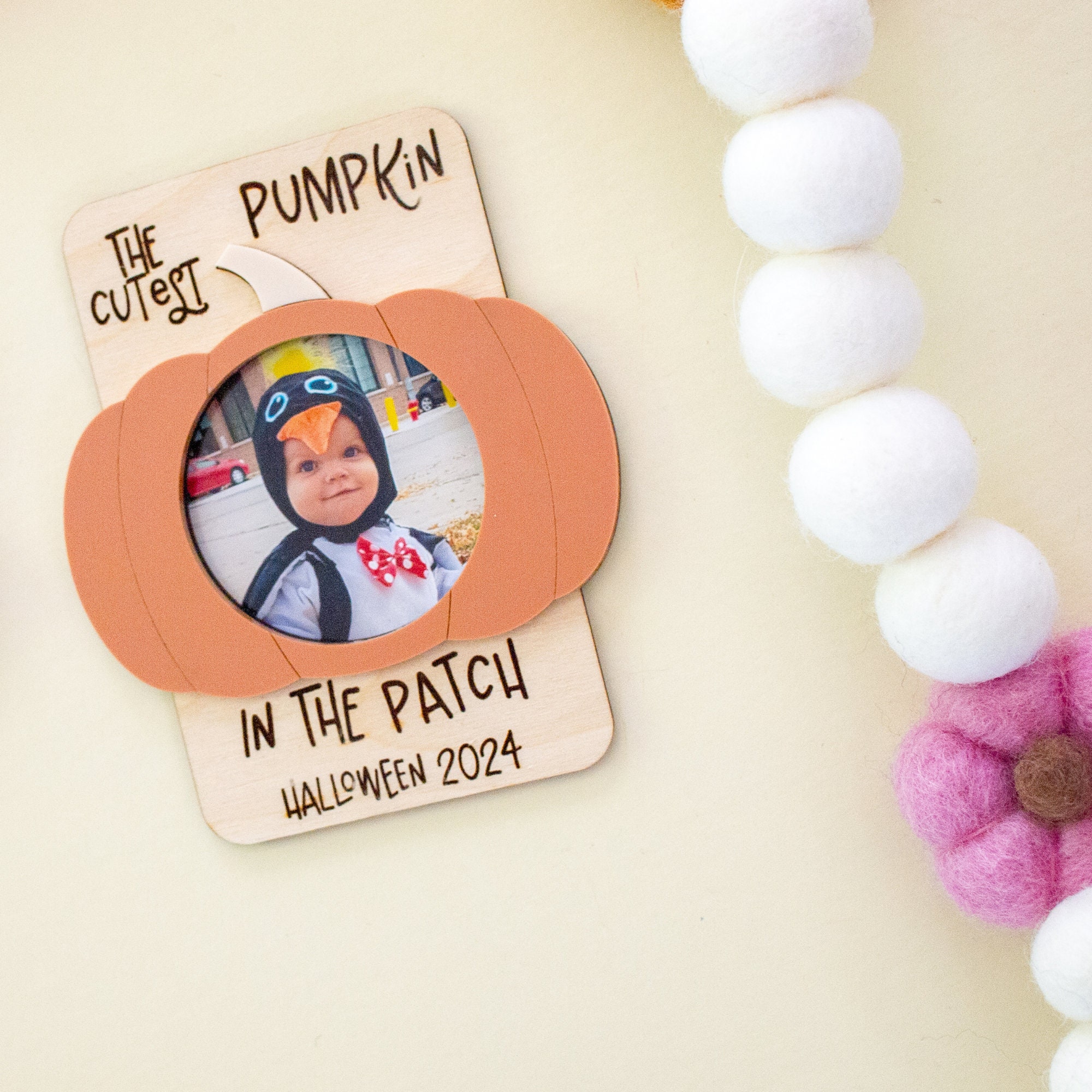 Halloween Photo Frame: 'cutest Pumpkin' Keepsake - Halloween 2025 ...
